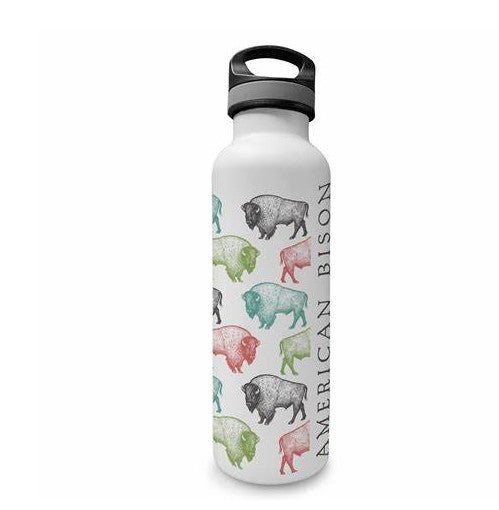 Multi Colored Bison Water Bottle | Yellowstone Forever