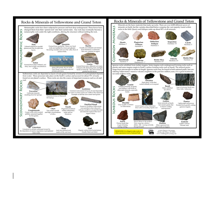 Rocks of Yellowstone Laminate Guide | Yellowstone Forever