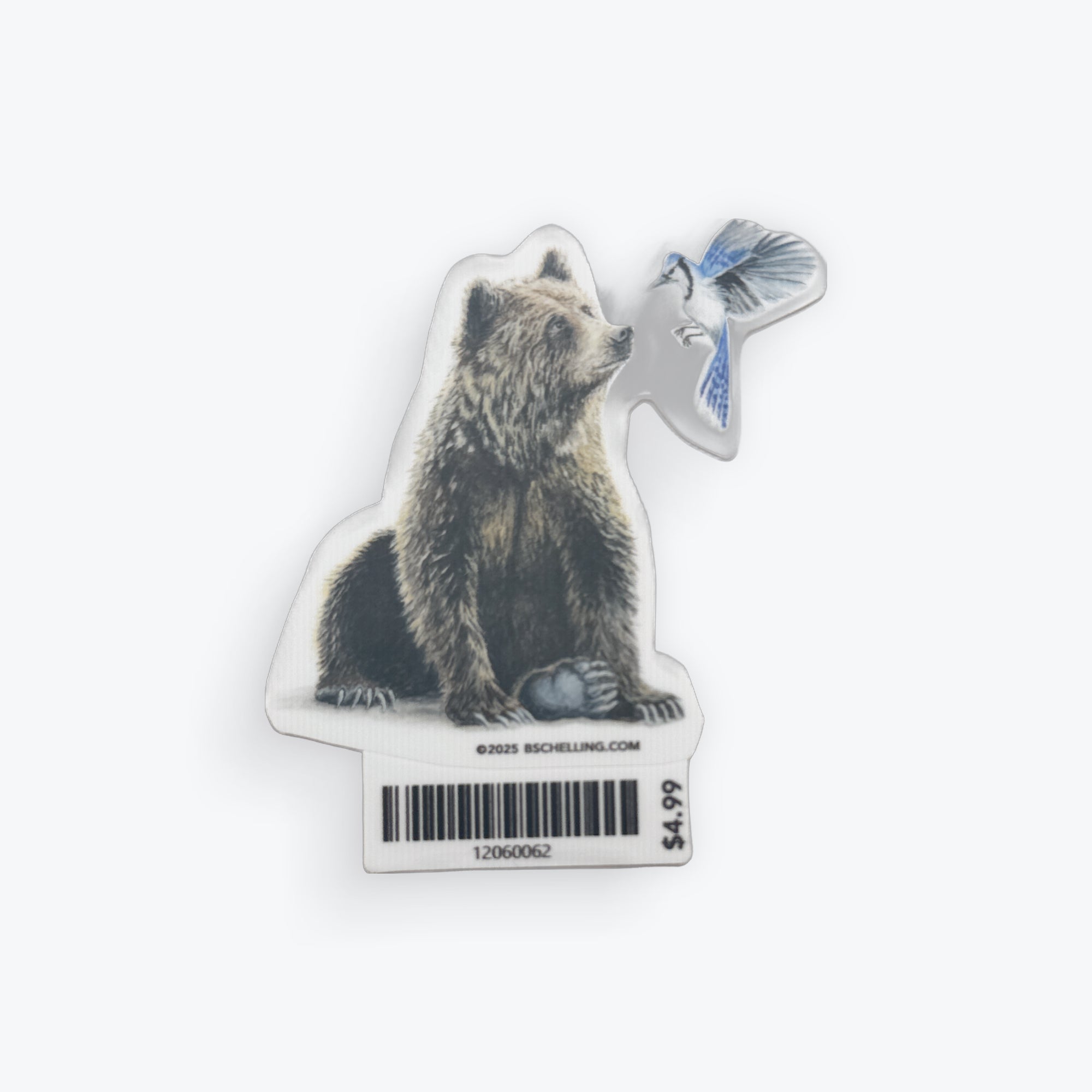 Grizzly & Blue Jay Sticker | Yellowstone Forever