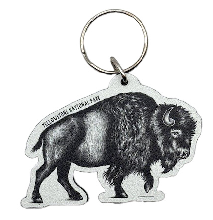 Wooden Bison Keychain | Yellowstone Forever