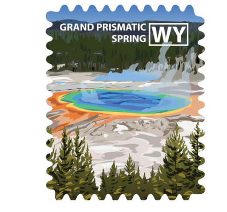 Grand Prismatic Travel Stamp | Yellowstone Forever