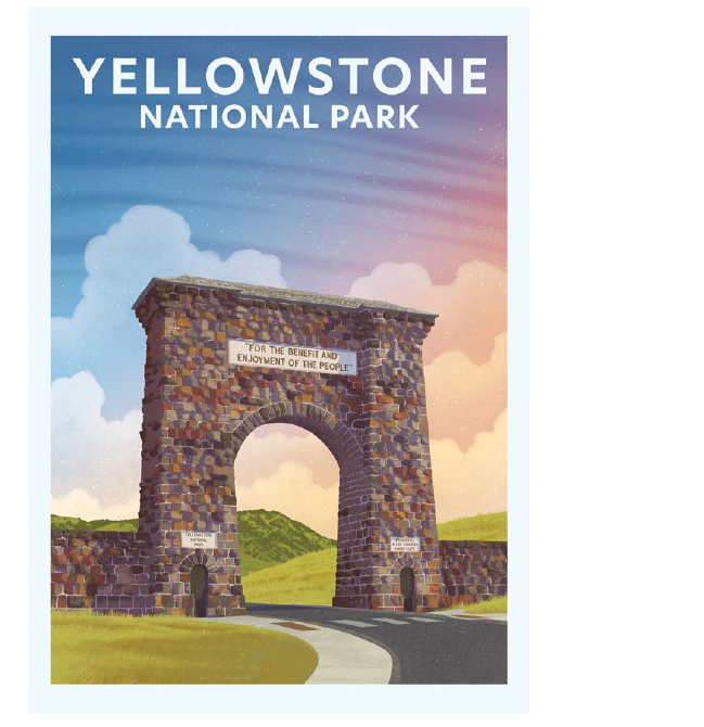 Roosevelt Arch Painterly Magnet | Yellowstone Forever