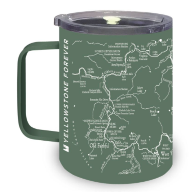 Yellowstone Line Map Travel Mug | Yellowstone Forever