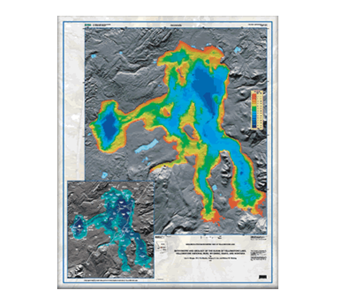 Geology of the Floor of Yellowstone Lake Map | Yellowstone Forever
