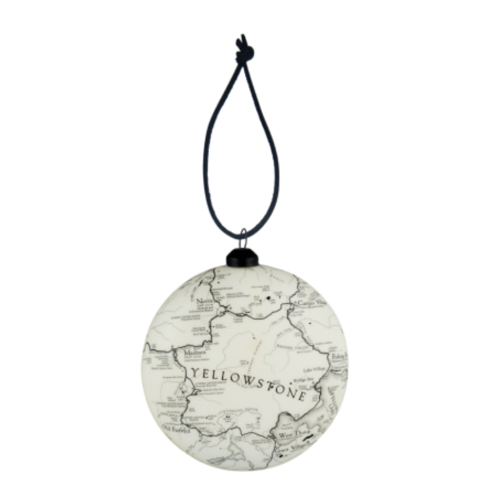 Yellowstone Line Map Ornament | Yellowstone Forever