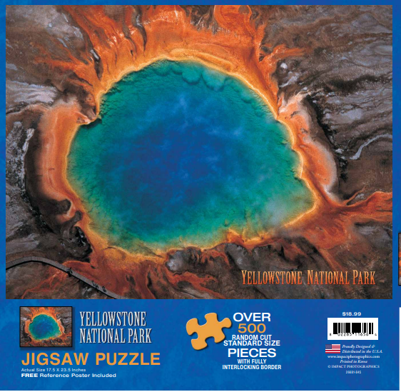 Grand Prismatic 500 Piece Puzzle | Yellowstone Forever
