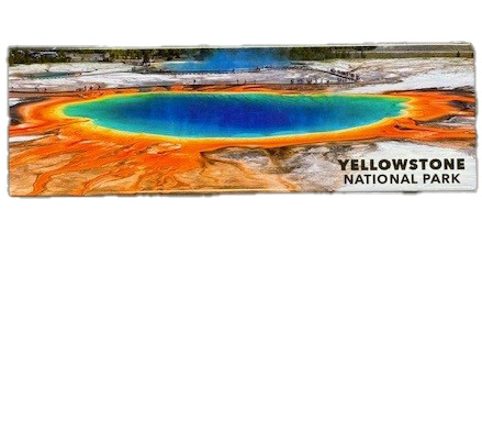 Grand Prismatic Panoramic Magnet | Yellowstone Forever