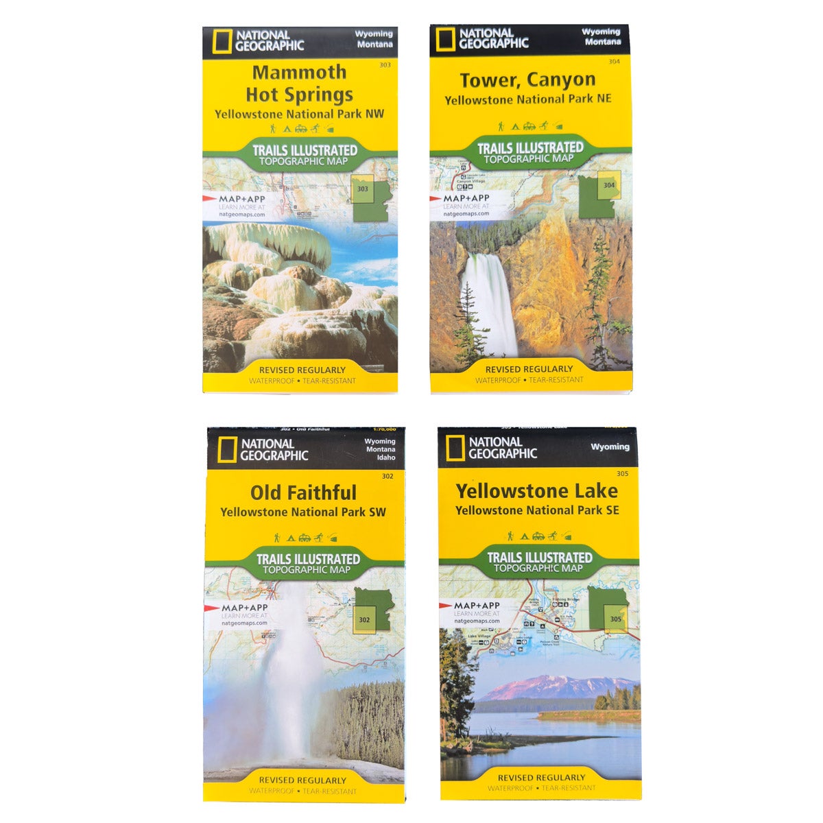 Nat Geo Yellowstone Quarter-section Map Pack | Yellowstone Forever