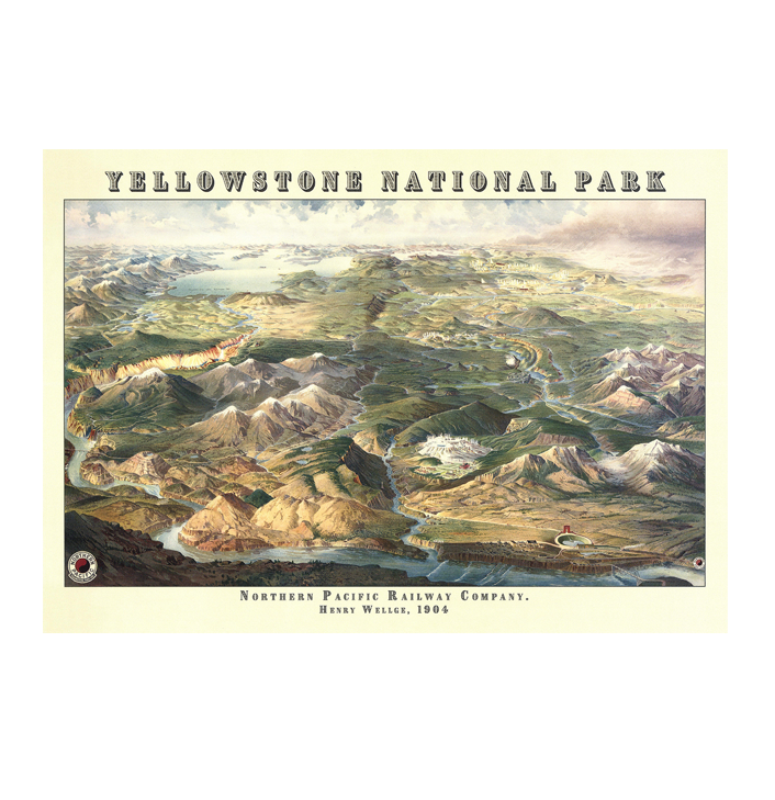 Northern Pacific Railway Map Poster | Yellowstone Forever