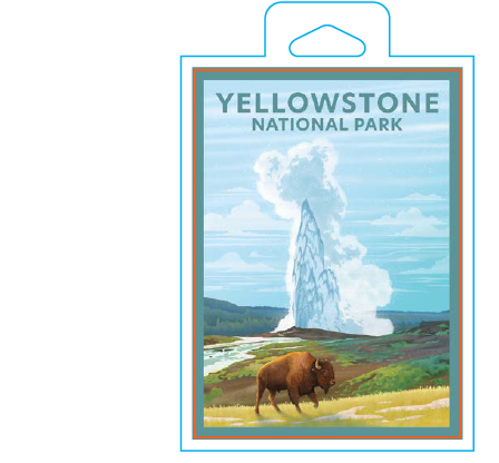 Sticker- Old Faithful Painterly | Yellowstone Forever
