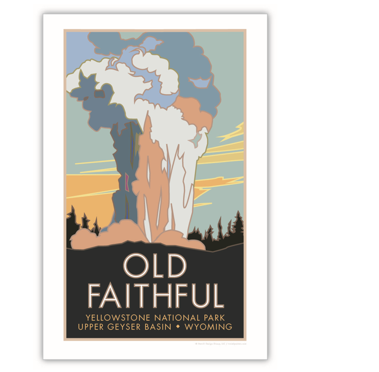 Sticker- Old Faithful Travel Sticker | Yellowstone Forever