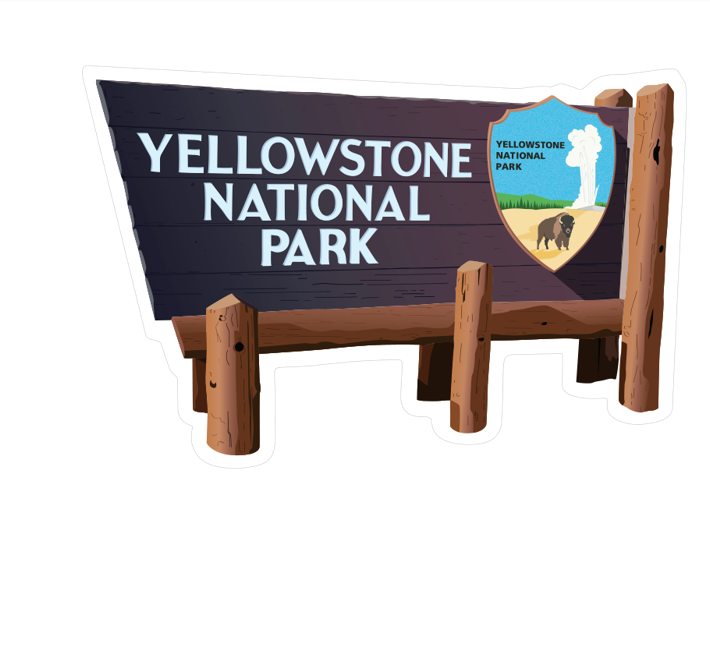 Sticker- Entrance Sign Decal | Yellowstone Forever